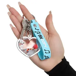 PEANUTS Snoopy Heart Liquid Keychain
