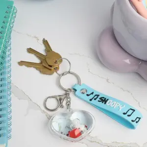 PEANUTS Snoopy Heart Liquid Keychain