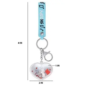 PEANUTS Snoopy Heart Liquid Keychain