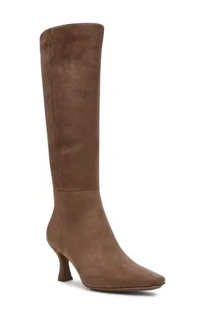Anne Klein Knee High Stiletto Boots - Taupe