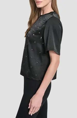 Dkny Studded Boxy Top