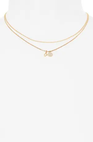 Ettika Pavé Disc Chain Necklace - Gold