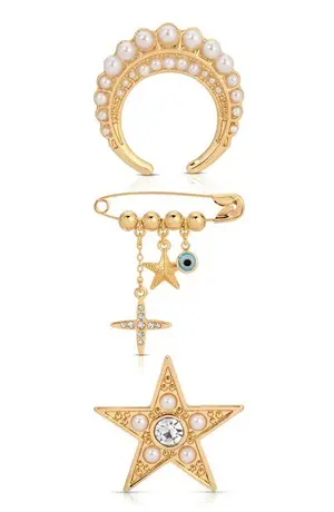 Ettika Celestial Brooch Set