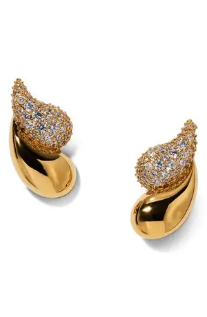 Nadri Pisa Cubic Zirconia Stud Earrings - Gold