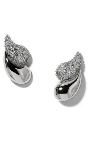 Nadri Pisa Cubic Zirconia Stud Earrings Rhodium