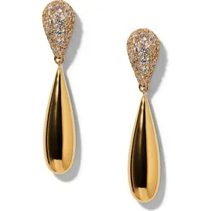 Nadri Pisa Pavé Drop Earrings - Gold