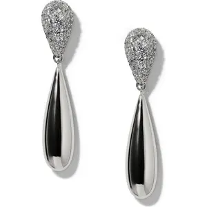 Nadri Pisa Pavé Drop Earrings - Rhodium