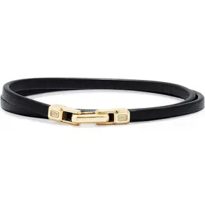 David Yurman Streamline Double Wrap Leather Bracelet With 18k - Gold