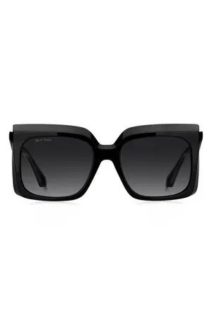 Etro 57mm Square Sunglasses - Black/dark Grey Sf
