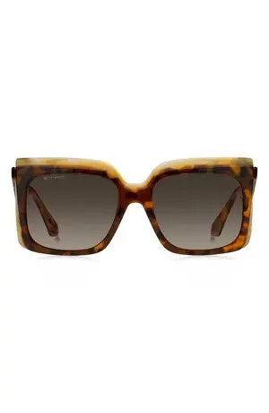 Etro 57mm Square Sunglasses - Brown Yellow Havana/brown Sf