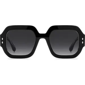 Isabel Marant 51mm Square Sunglasses - Black/dark Grey Sf