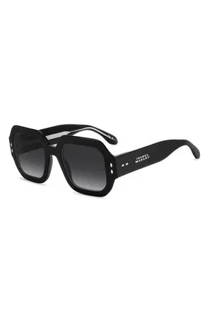 Isabel Marant 51mm Square Sunglasses - Black/dark Grey Sf