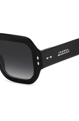 Isabel Marant 51mm Square Sunglasses - Black/dark Grey Sf