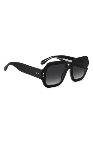 Isabel Marant 51mm Square Sunglasses - Black/dark Grey Sf