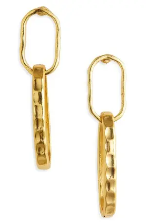 KARINE SULTAN Oval Link Drop Earrings - Gold