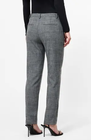French Connection Glen Plaid Slim Crop Trousers