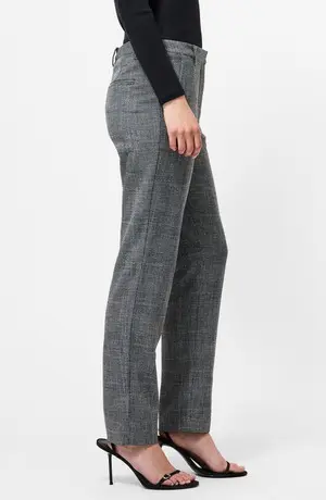 French Connection Glen Plaid Slim Crop Trousers