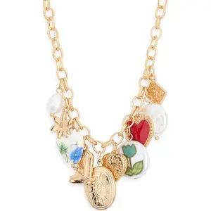 Bp. Charm Frontal Necklace - Gold Multi