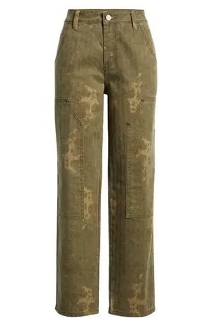 CITY BLUES Straight Leg Carpenter Jeans - Olive