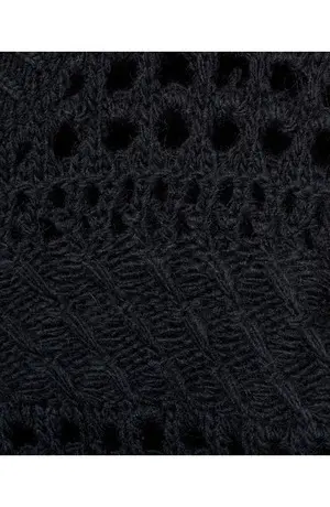 Mango Openwork Cable Knit Sweater - Dark Navy