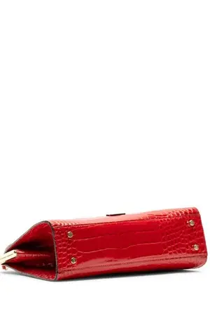 FRANCES VALENTINE Jackie Croc-embossed Leather Frame Bag