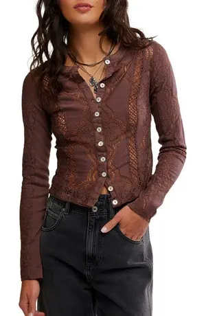 Free People Jae Button-up Top - Chicory Coffee