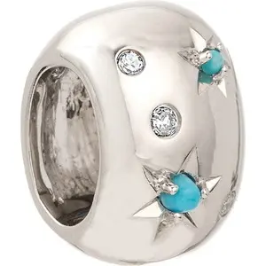 Adina Reyter Diamond & Turquoise Celestial Charm - Sterling Silver