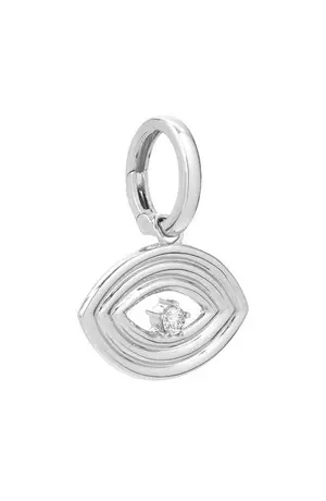 Adina Reyter Evil Eye Diamond Mini Charm - Sterling Silver