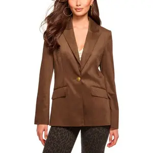 Ramy Brook Longline Faux Suede Blazer