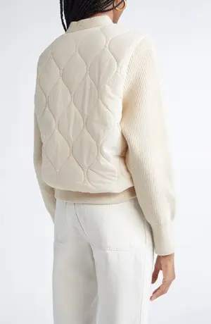 Ramy Brook Miranda Mixed Media Quilted Jacket