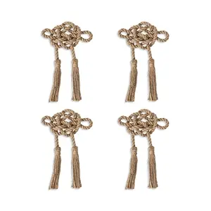 JULISKA Mystic Knot Napkin Ring, Set Of 4 - Taupe