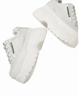 NAKED WOLFE Sprinter Platform Sneakers - White