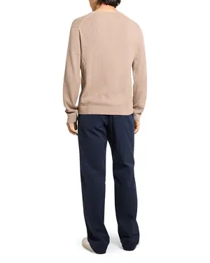 Theory Riland Cable Knit Sweater - Feather Melange