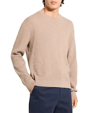 Theory Riland Cable Knit Sweater - Feather Melange