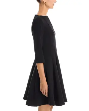 Caroline Rose Boat Neck Dress - Black