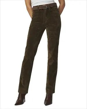 Joe's Jeans The Margot Slim Faux Suede Jeans - Olive