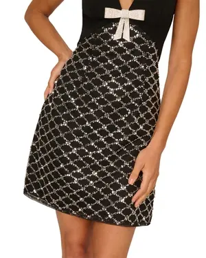 Adrianna Papell Sequined Mini Dress