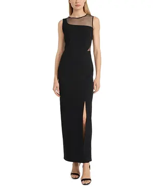 Maggy London Asymmetric Illusion Dress
