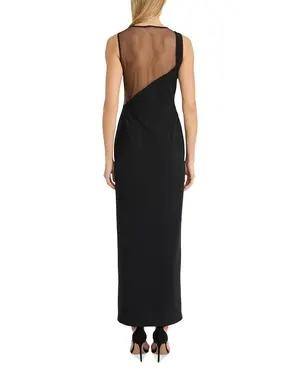 Maggy London Asymmetric Illusion Dress