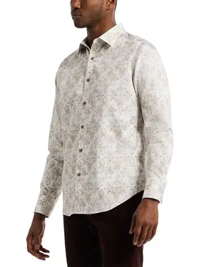 Robert Graham Delancey Button Down Shirt - Khaki