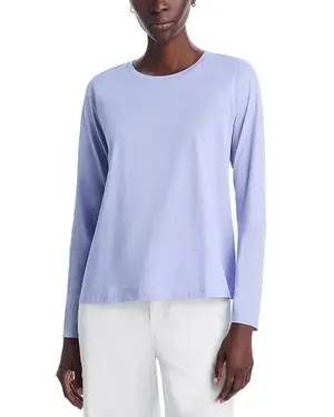 Eileen Fisher Jersey Knit Tee - Plume