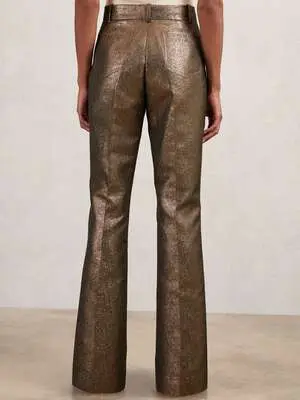 REISS Sienna Flare Petite Sparkle Patch-pocket Flared Trousers