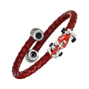 JAN LESLIE Braided Cuff Bracelet - Red