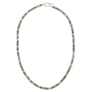 JAN LESLIE Gemstone Beaded Necklace With Sterling Silver - Labradorite