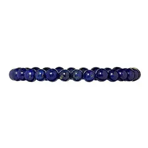 JAN LESLIE 4mm Sterling Lava Bead Bracelet - Blue