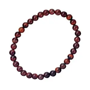 JAN LESLIE 4mm Sterling Lava Bead Bracelet - Red