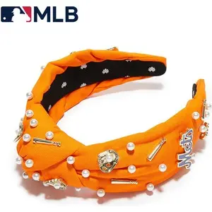 Lele Sadoughi Mlb Ny Mets Embellished Headband - Fanta 800