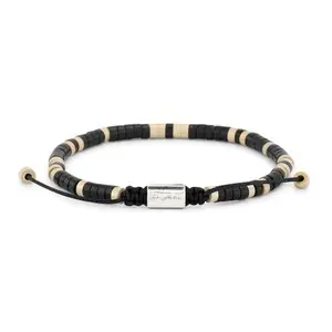 JAN LESLIE Agate Bead Sterling Silver Bracelet - Black