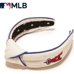 Lele Sadoughi Mlb Los Angeles Angels Embroidered Headband - Ivory 100