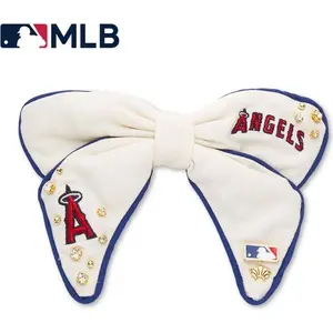 Lele Sadoughi Mlb Los Angeles Angels Bow Barrette - Ivory 100